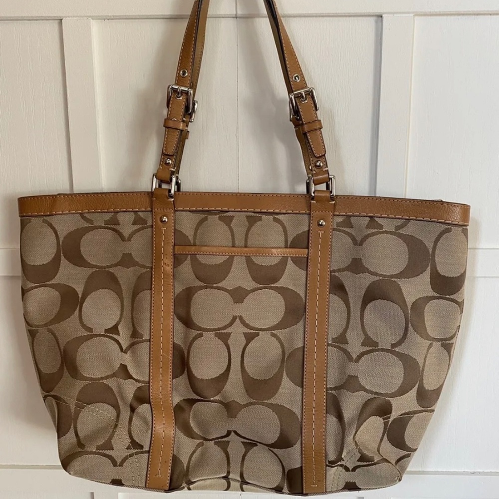 Large Coach Logo Tote Bag - Gem